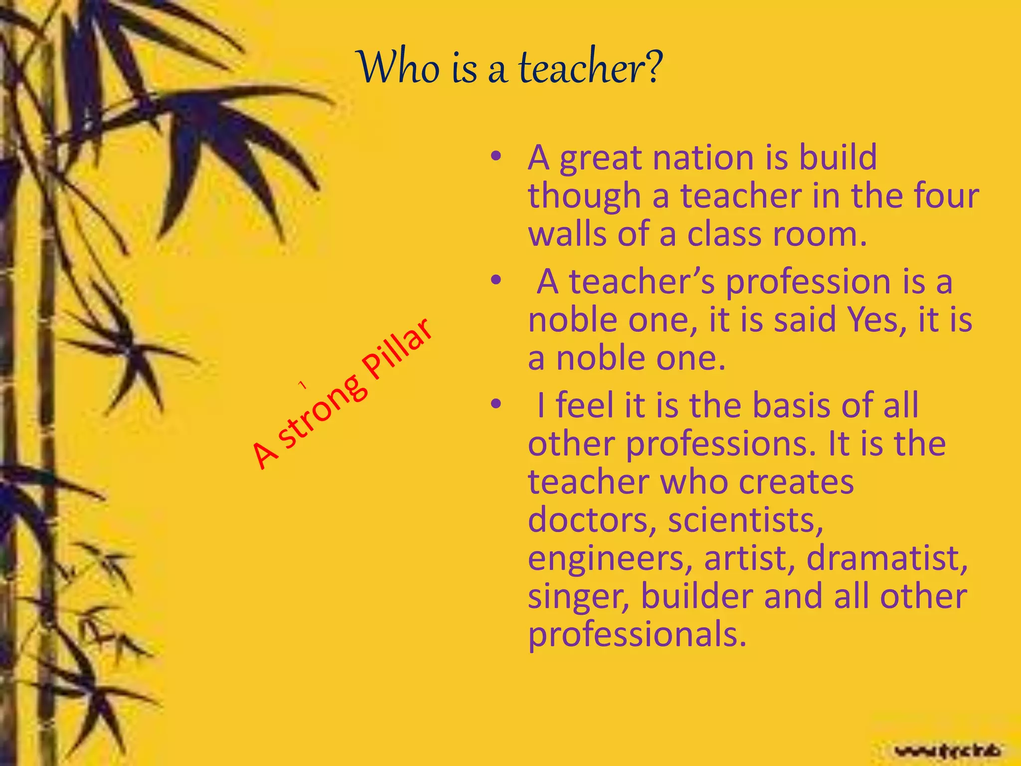 Who Is A Teacher | PPTX