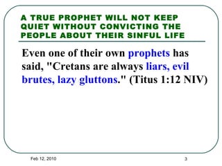 Who Is A True Prophet | PPT