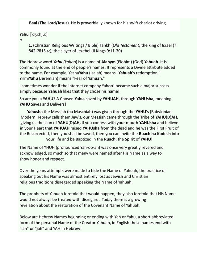 Who is a_yahu_the_chosen_yahu | PDF