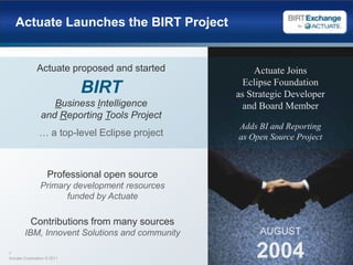 Who is BIRT | PPTX | Desktop Publishing | Computer Software and Applications