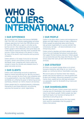 Who is Colliers International | PDF