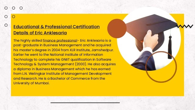 Who is Eric Anklesaria What is his role in finance industry.pptx