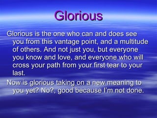 Who is glorious? | PPS