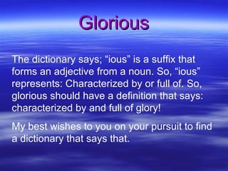 Who is glorious? | PPT