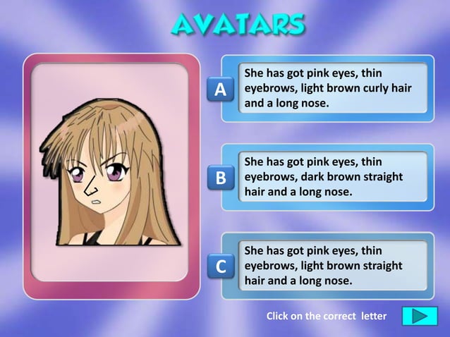 Whoisitdescriptiongames bodyfaceparts powerpoint | PPT