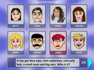 Whoisitdescriptiongames bodyfaceparts powerpoint | PPT