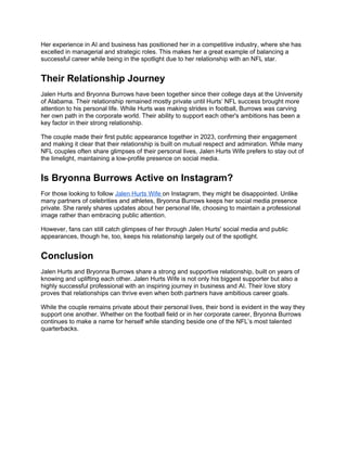 Who Is Jalen Hurts' Wife? Age, Career & Instagram Insights | DOCX