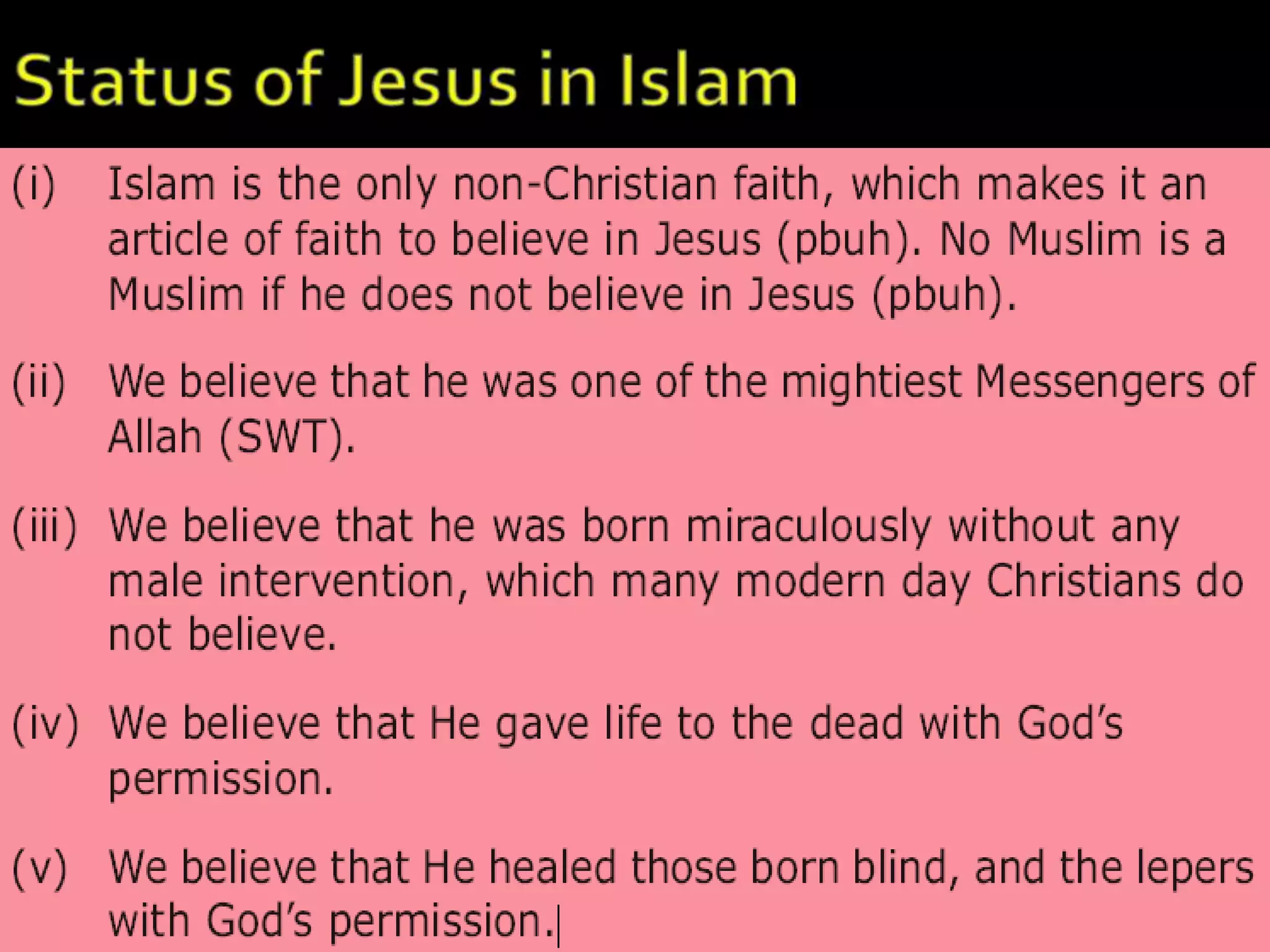 Who is jesus, Isa alaihissalam? Islamic Perspective. | PPTX