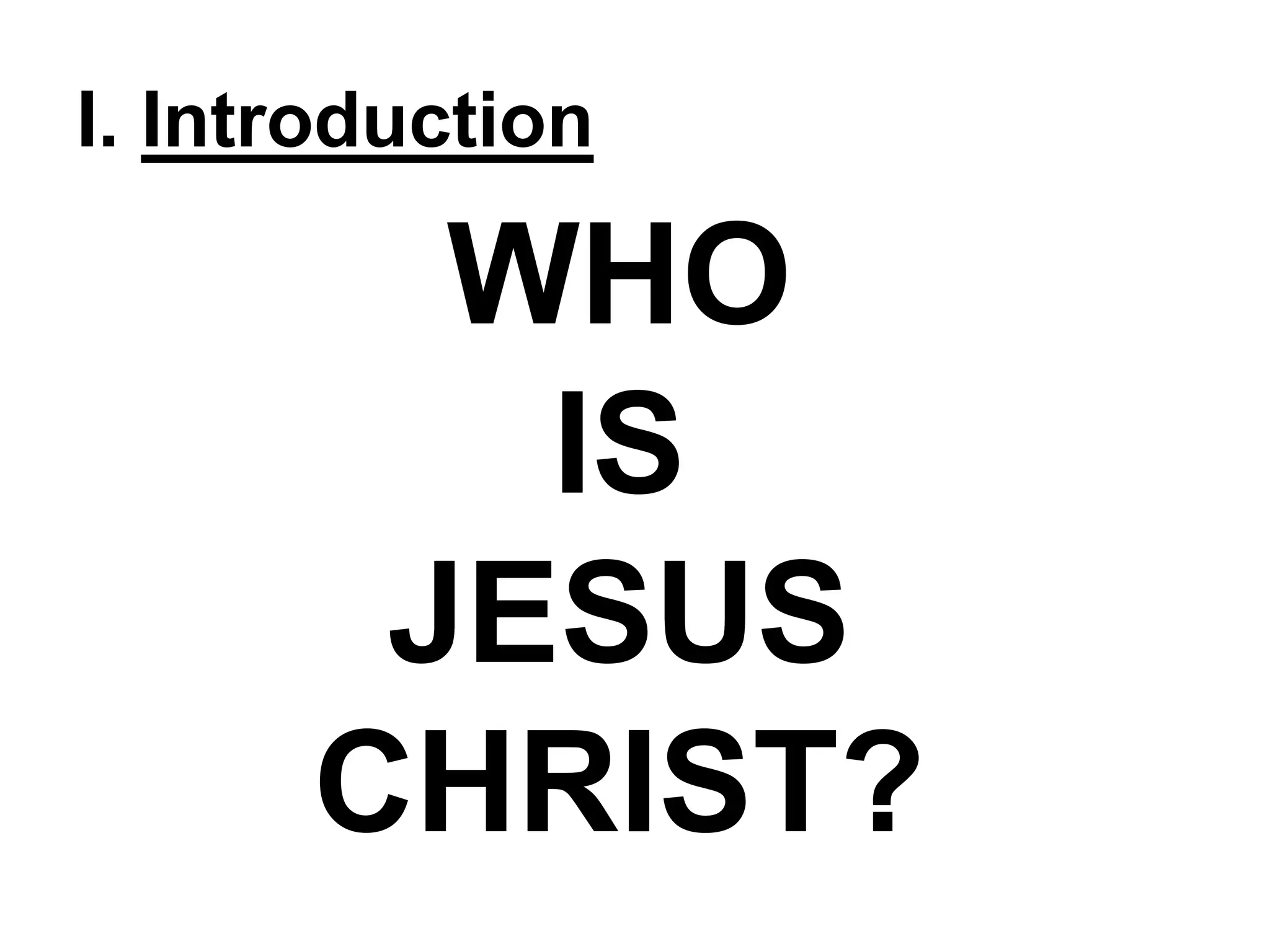 Who is jesus christ | PPTX