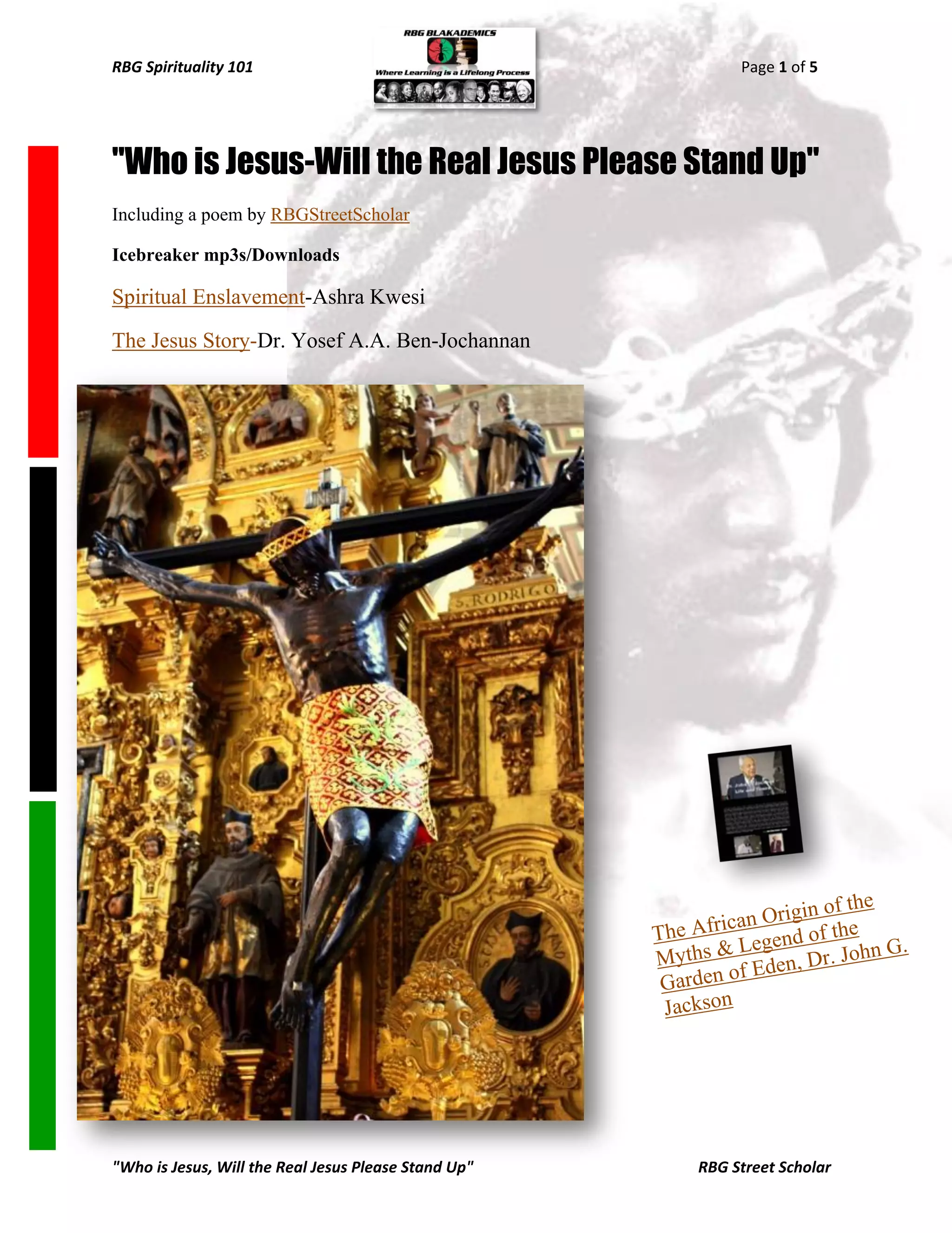 Who Is Jesus, will the Real Jesus Please Stand Up | PDF