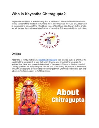 Who Is Kayastha Chitragupta.pdf | Hinduism | Religion & Spirituality