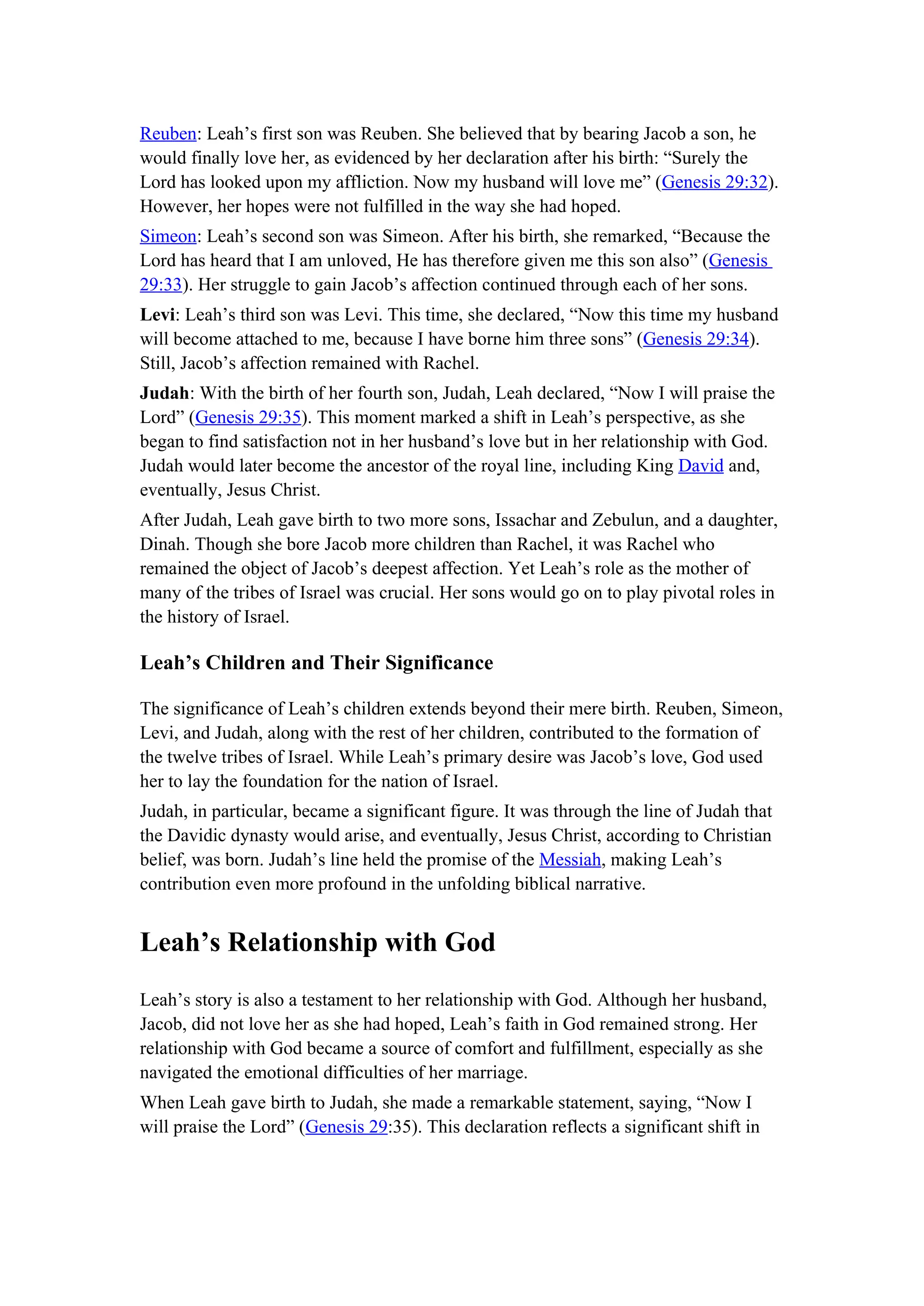 Who is Leah in the Bible,Leah, one of the prominent figures in the ...