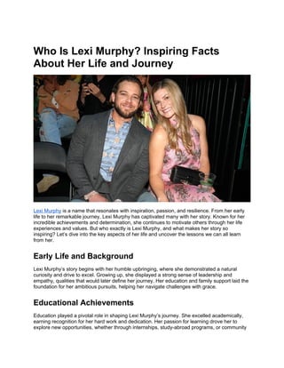 Who Is Lexi Murphy? Inspiring Facts About Her Life and Journey | DOCX