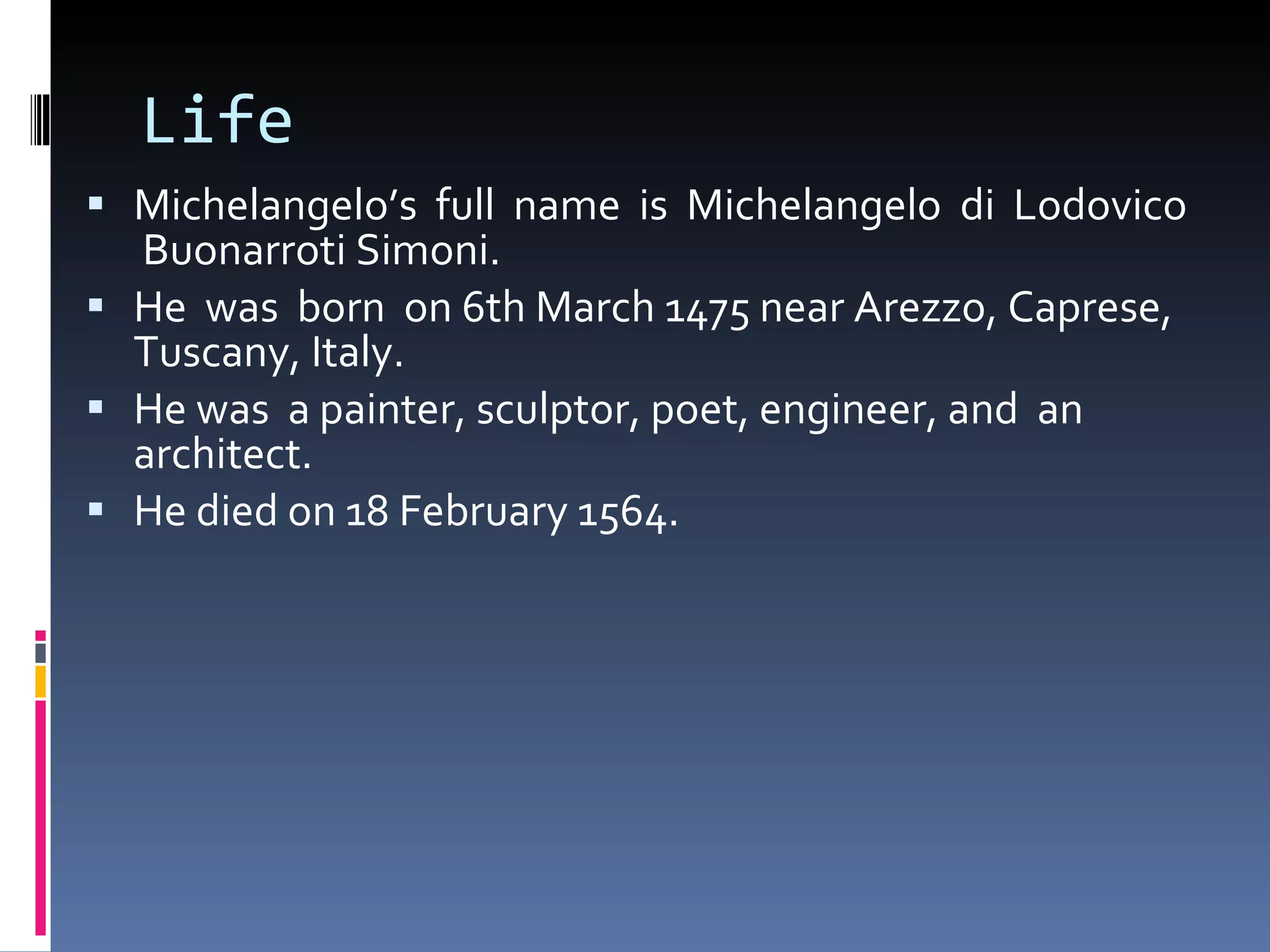 Who is michelangelo | PPT