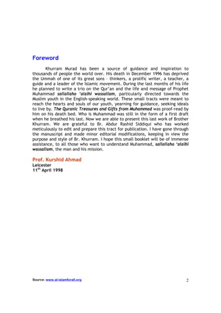 Who is prophet Muhammad (saw) By Khurram Murad | PDF