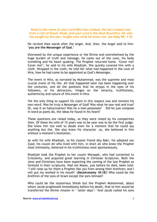 Who is prophet Muhammad (saw) By Khurram Murad | PDF