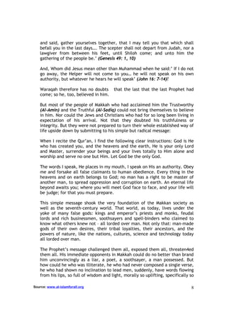 Who is prophet Muhammad (saw) By Khurram Murad | PDF