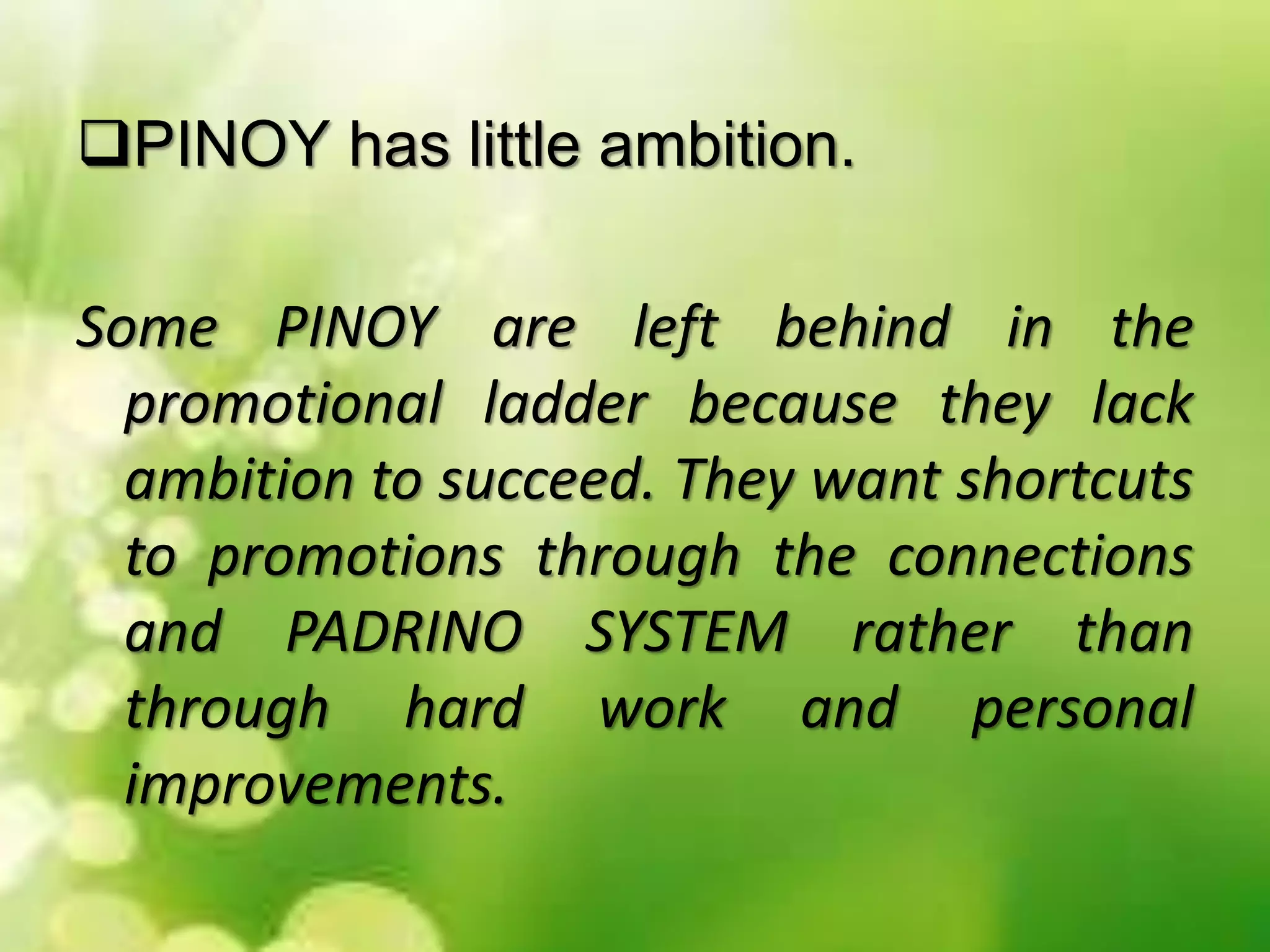 Who is PINOY | PPTX | Careers