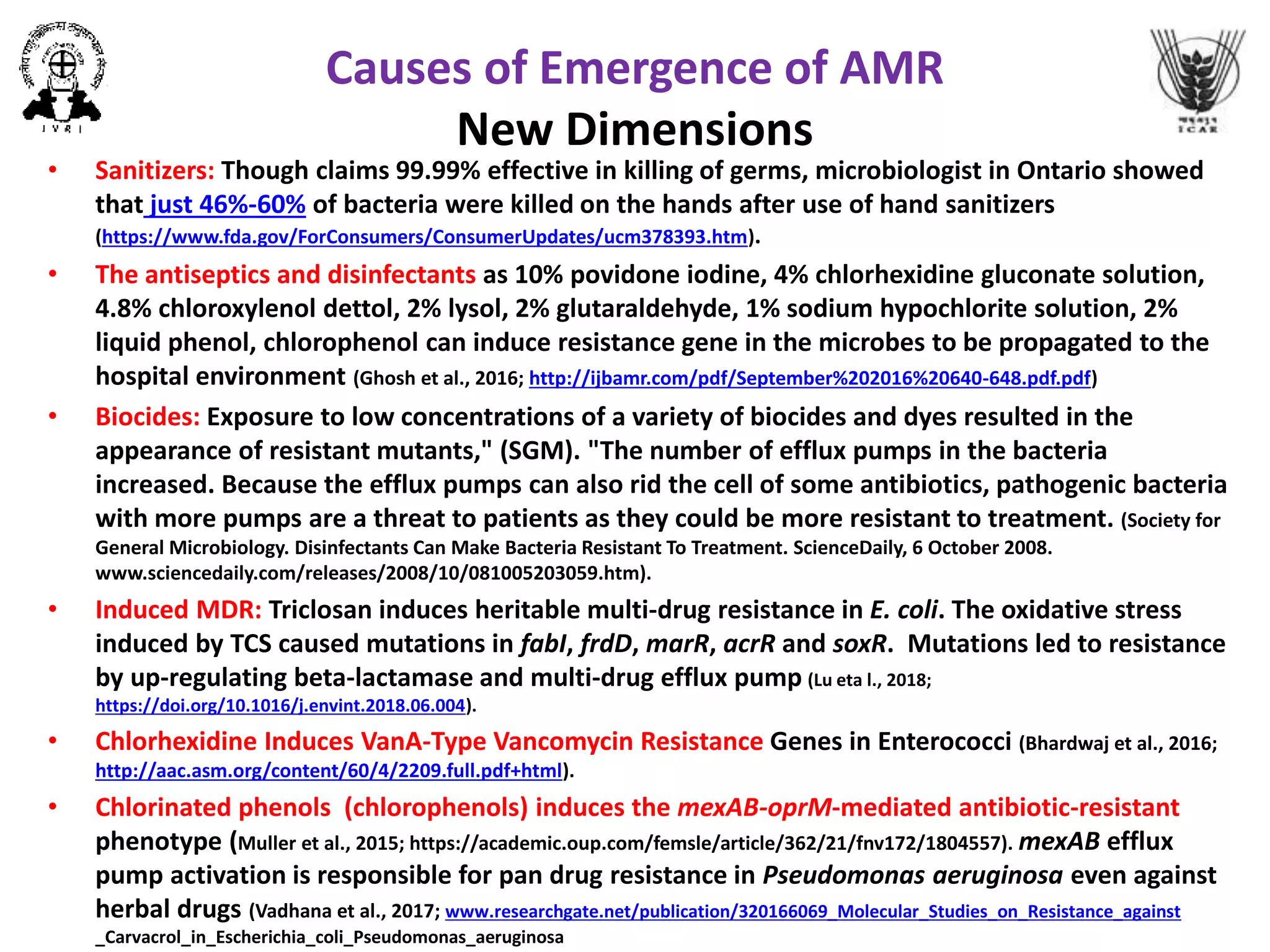 Who is responsible for emergence and spread of AMR? How ?o handle it ...