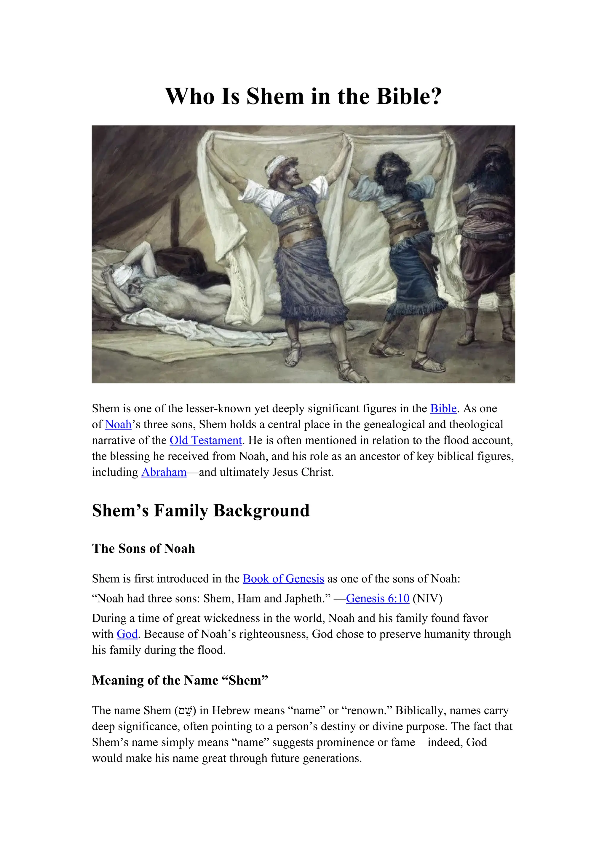 Who Is Shem in the Bible:you should know.docx