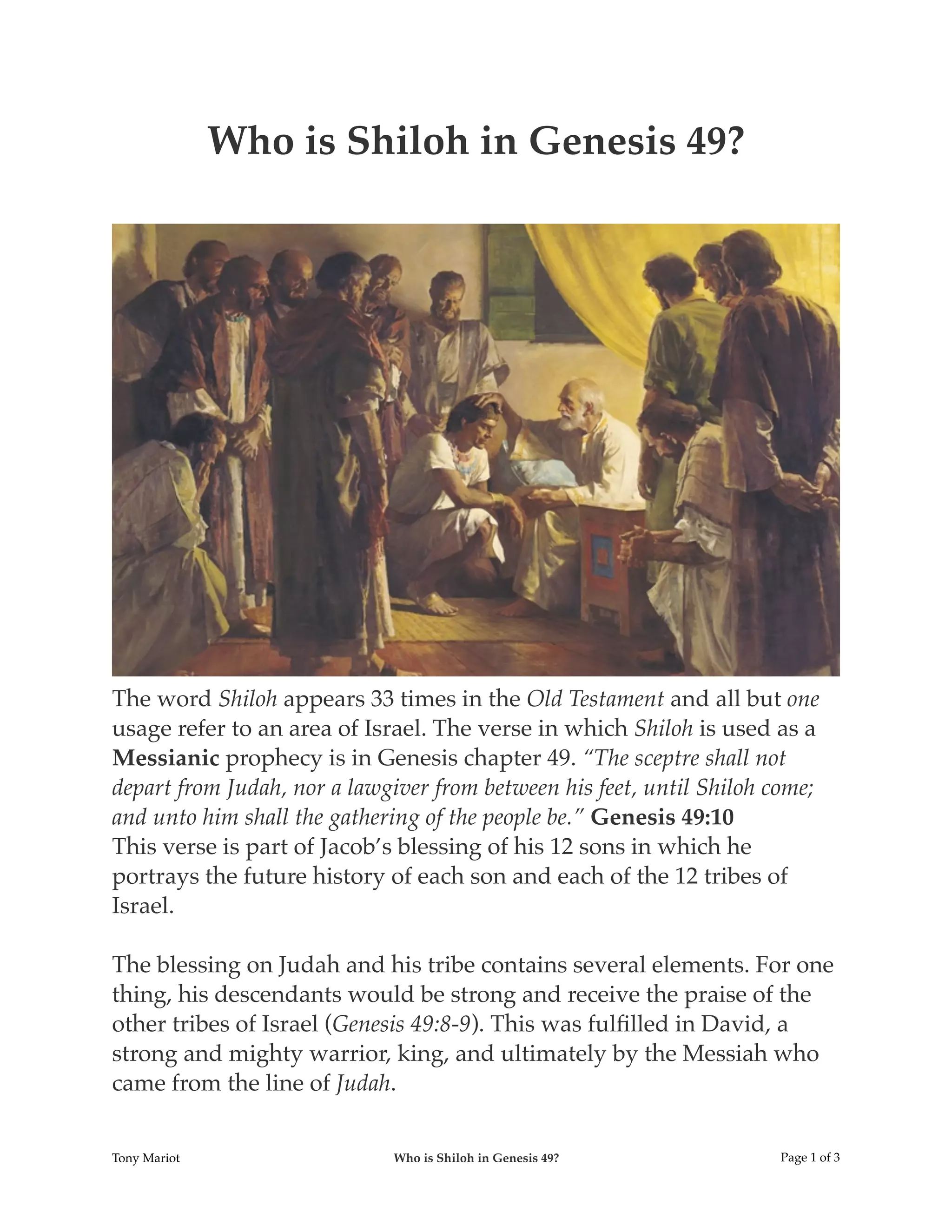 Who is Shiloh? | PDF