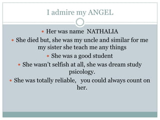 Who is someone you admire | PPT