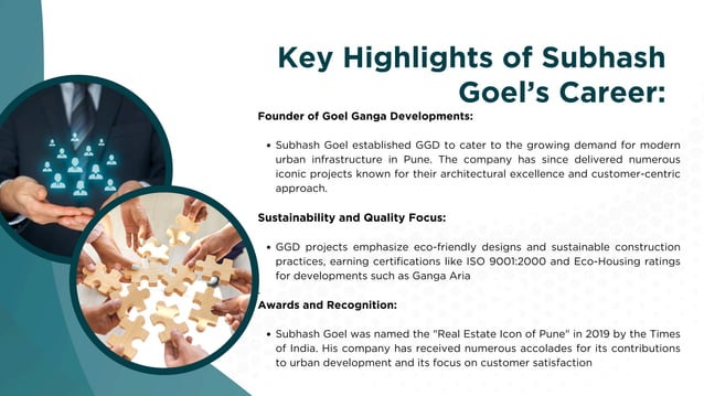 Subhash Goel is a prominent entrepreneur and real estate developer | PPT
