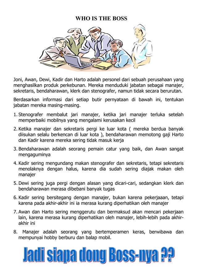 Who is the boss | PDF