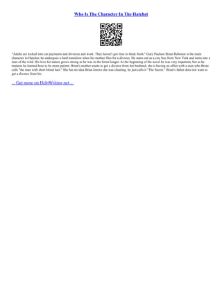 Hatchet Brian Robeson Movie