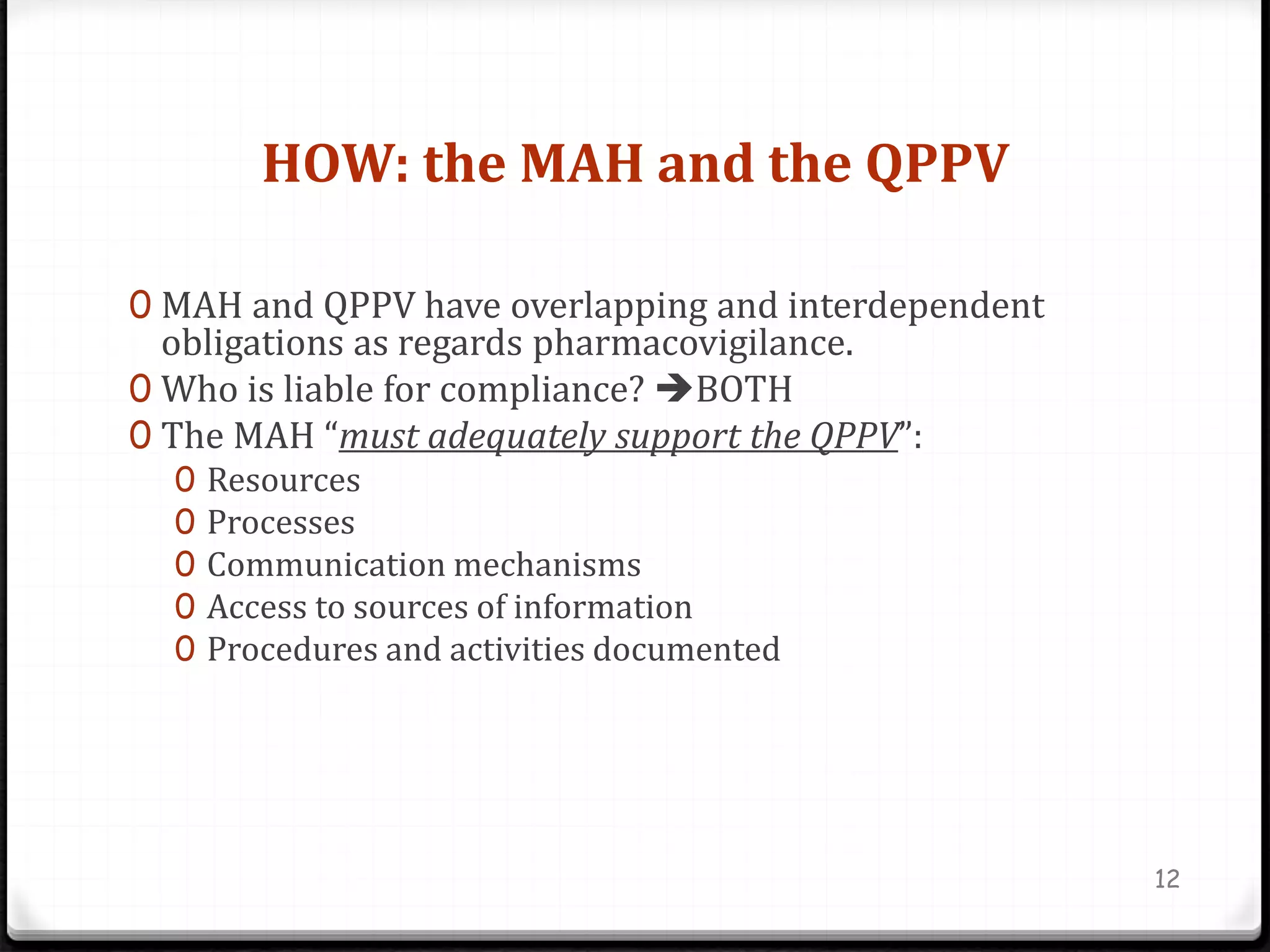 Who is the EU QPPV and what do they do | PPTX