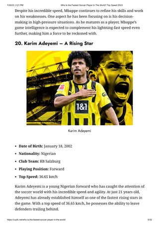 Who Is the Fastest Soccer Player In The World_ Top Speed 2023.pdf