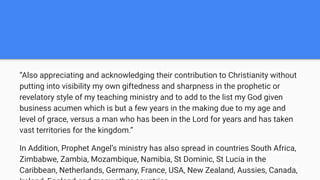 Who is the spiritual father of uebert angel | PPT