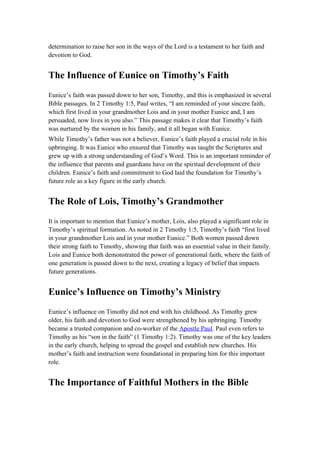 Who is Timothy’s Mother in the Bible.docx