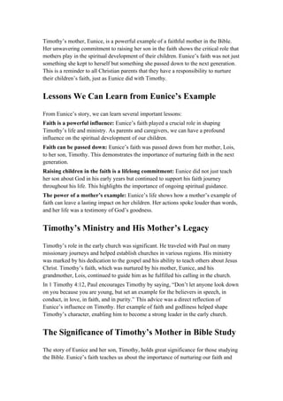 Who is Timothy’s Mother in the Bible.docx