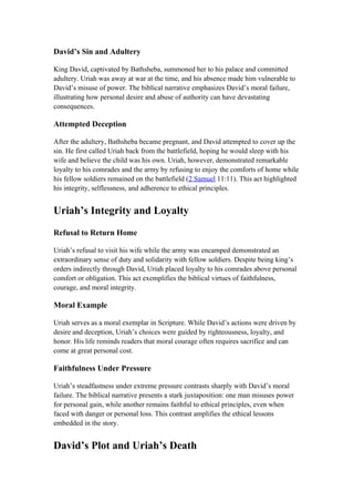 Uriah the Hittite: Loyalty, Integrity, and Moral Lessons from the Bible ...