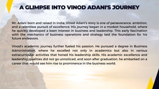 Who is Vinod Adani? The Motivational Speaker & Business Coach | PPT