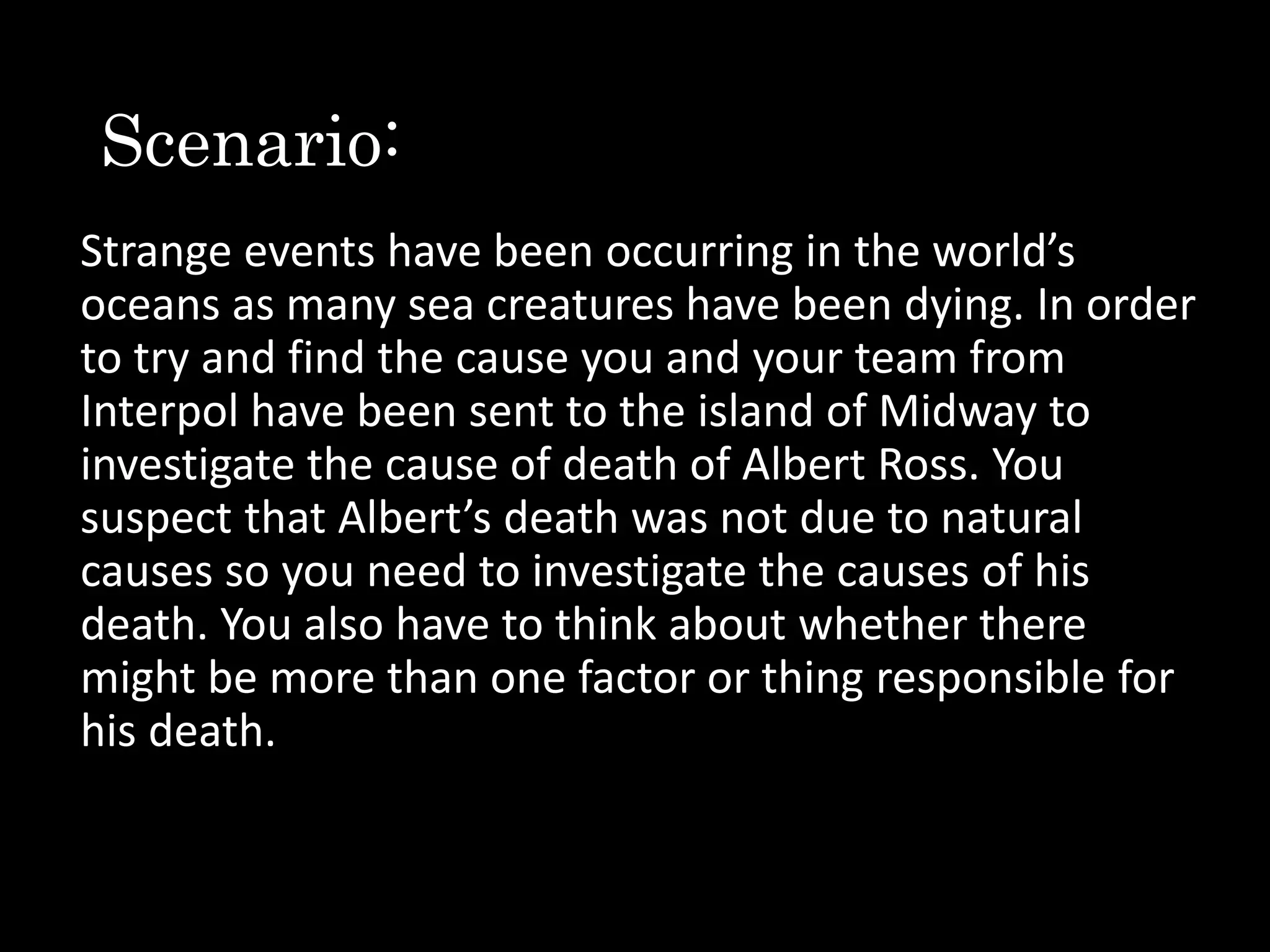 Who killed albert ross | PPT