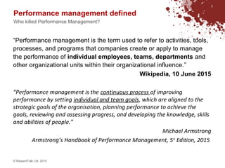 Who Killed Performance Management | PPT
