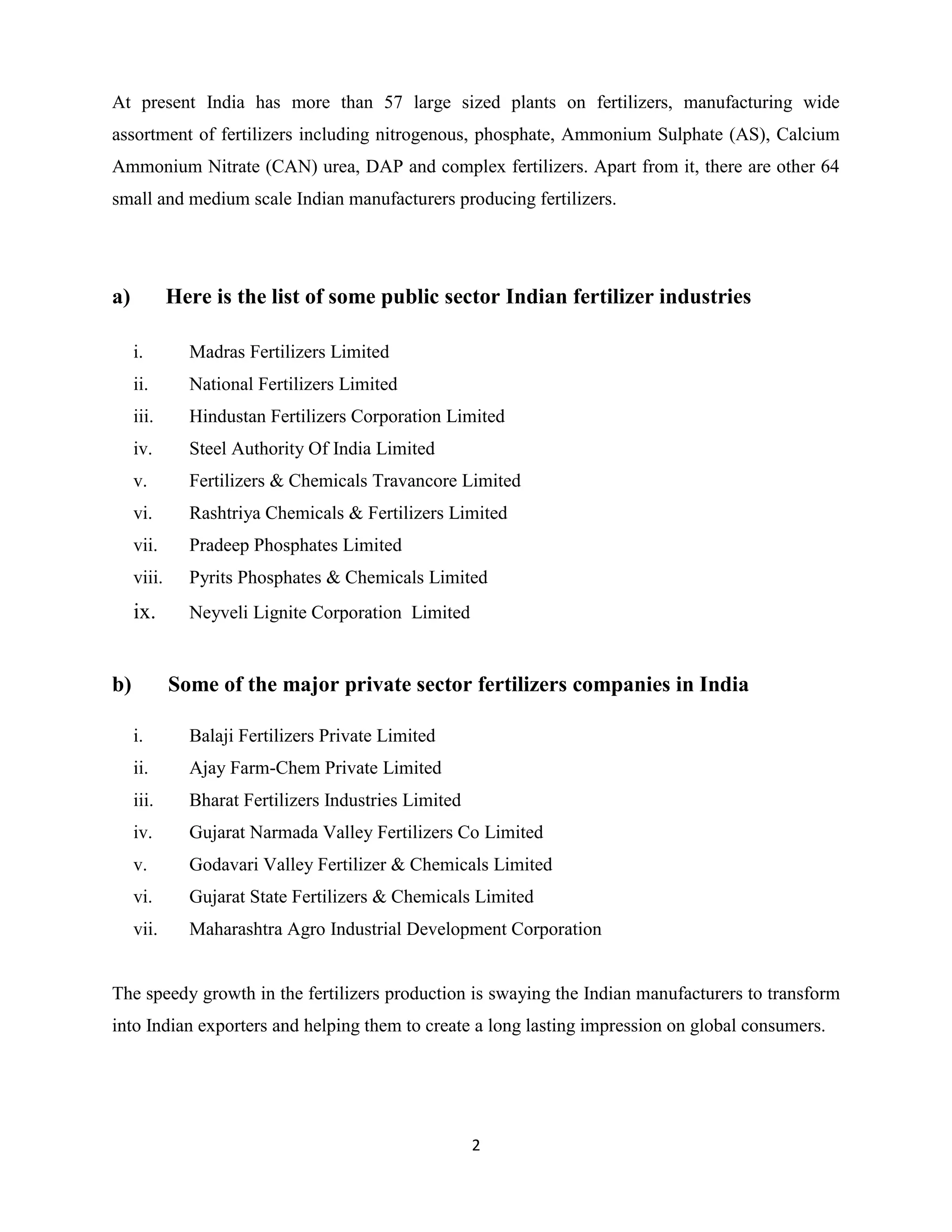 Company Analysis in Madras Fertilizers Limited (MFL) | DOCX