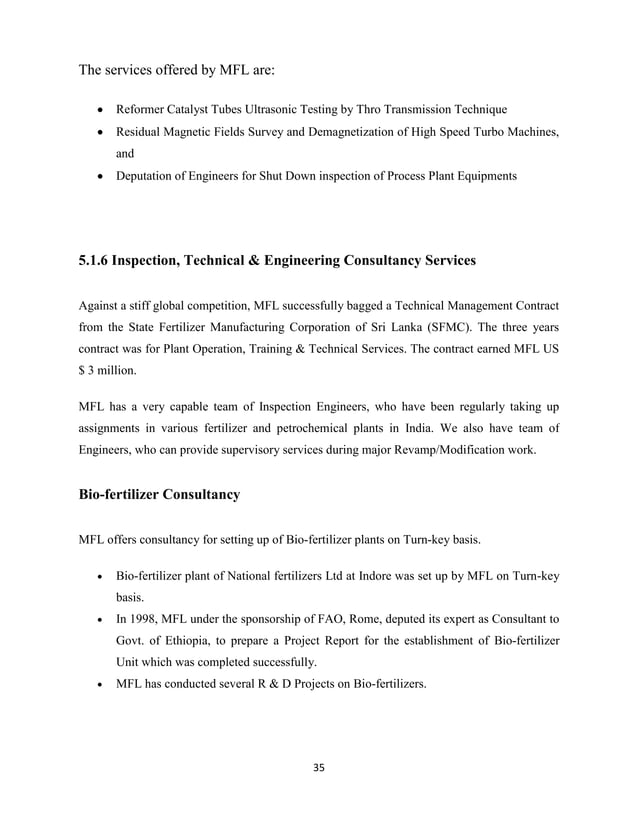 Company Analysis in Madras Fertilizers Limited (MFL) | DOCX