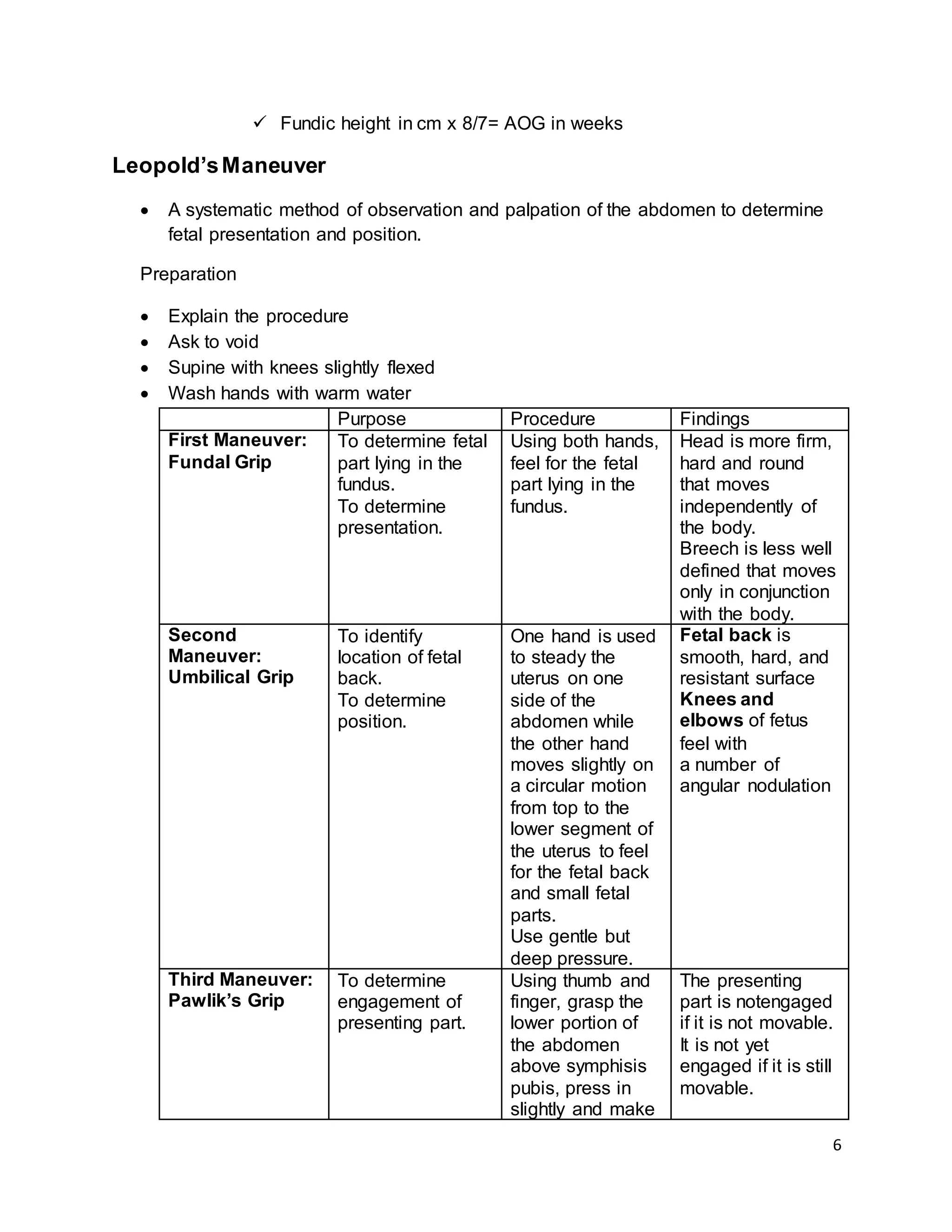 Maternal and Child Nursing Lecture | DOCX