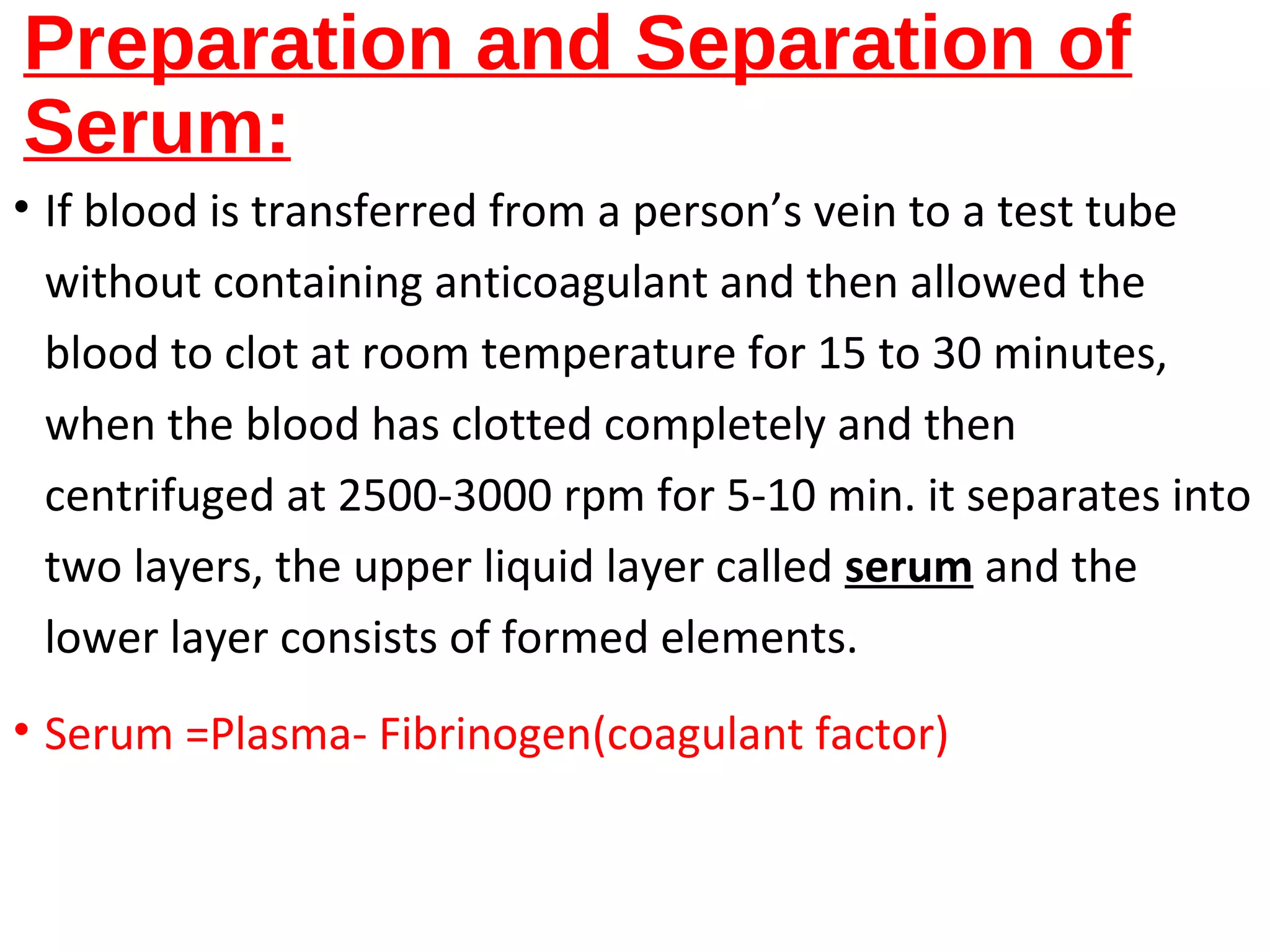 Whole blood, serum & plasma collections | PPT