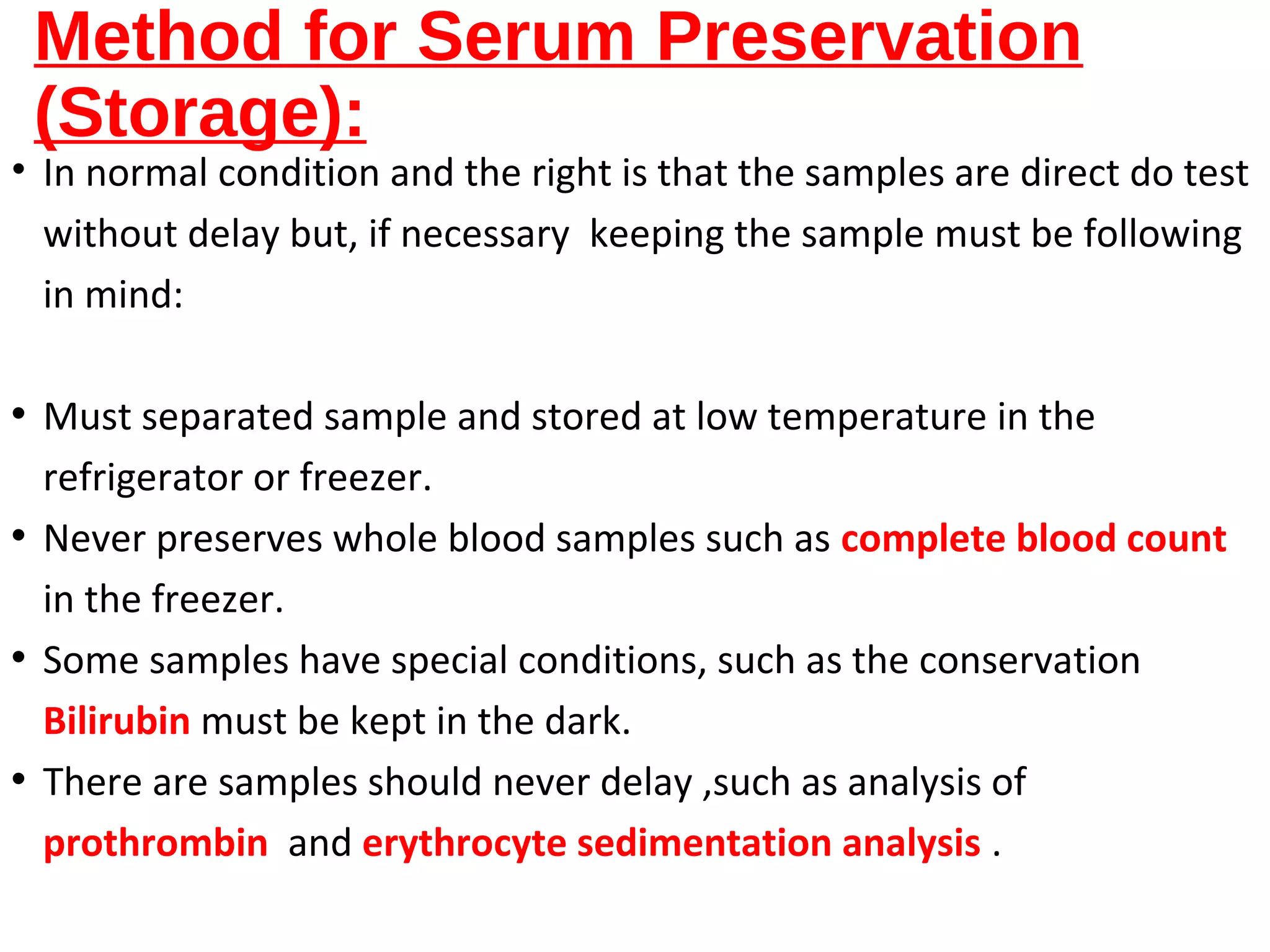 Whole blood, serum & plasma collections | PPT