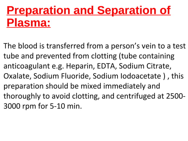 Whole blood, serum & plasma collections | PPT
