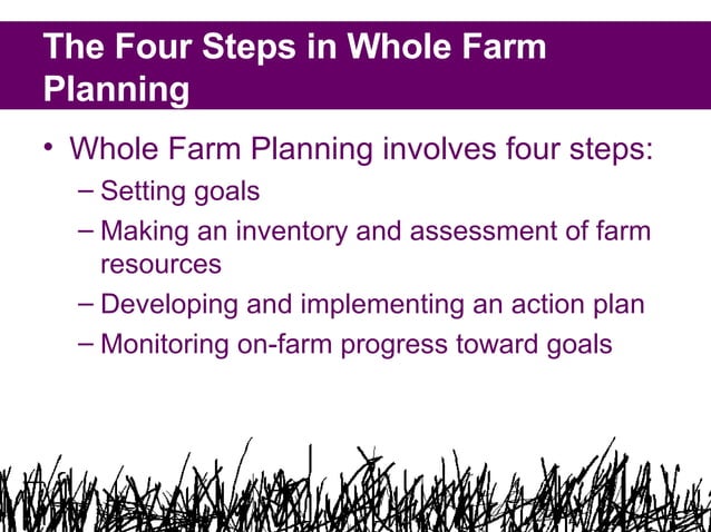 Whole Farm Planning for Food and Economic Security | PPT