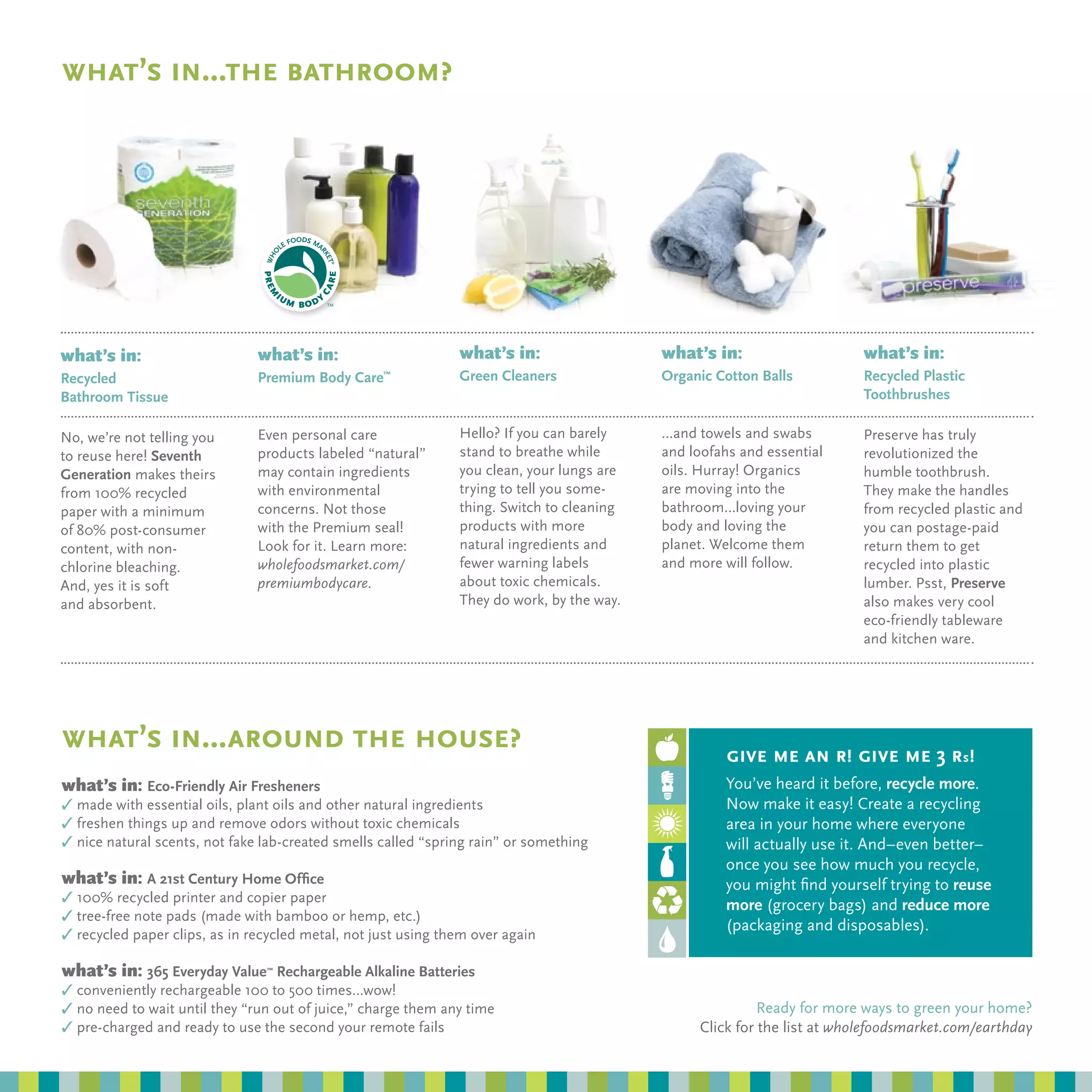 Whole Foods Market Earth Month Brochure 2008 | PDF