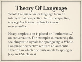 Whole Language Approach | PPT