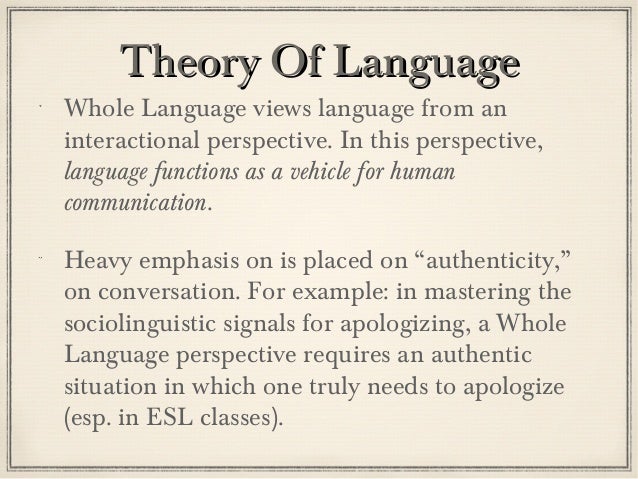 Whole Language Approach