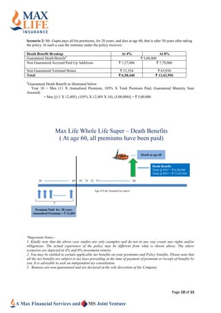 Whole Life Super Brochure - Maxlife Insurance | PDF
