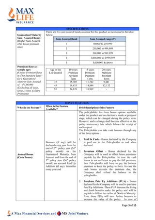 Whole Life Super Brochure - Maxlife Insurance | PDF